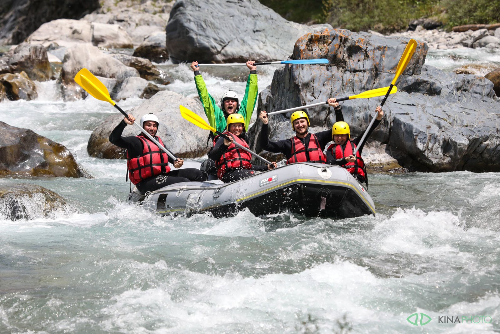 Mini Rafting in the Gorges du Tarn near Millau in the south of France